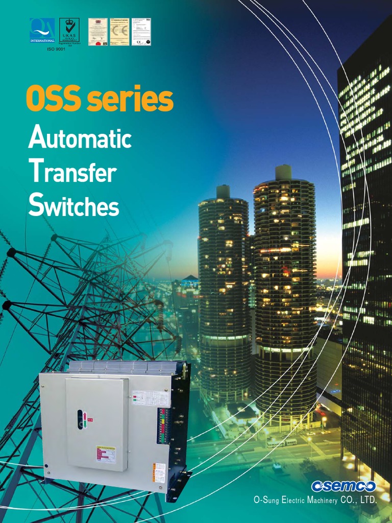 1 OSEMCO KOREA Cat Osemco Trans Automaticas ATS | PDF | Switch | Mains ...
