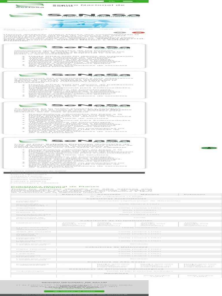 Planes Complementarios - ARSSeNaSa | PDF | Programas sociales | Servicios públicos