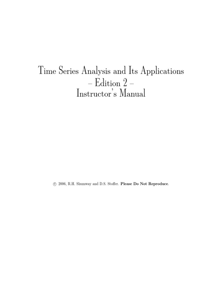 Time Series Analysis: Solutions to Practice Problems | PDF | Stationary Process | Normal ...