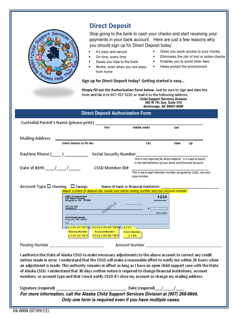 04-0008 EFT Direct Deposit Authorization | PDF | Cheque | Banks