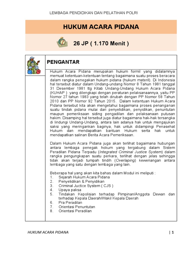 Modul Kuhap | PDF