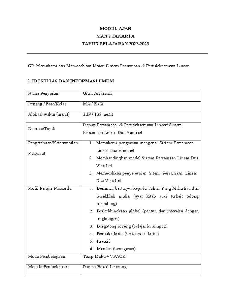 Modul SPLDV: Metode & Aplikasi | PDF | Sains & Matematika | Komputer