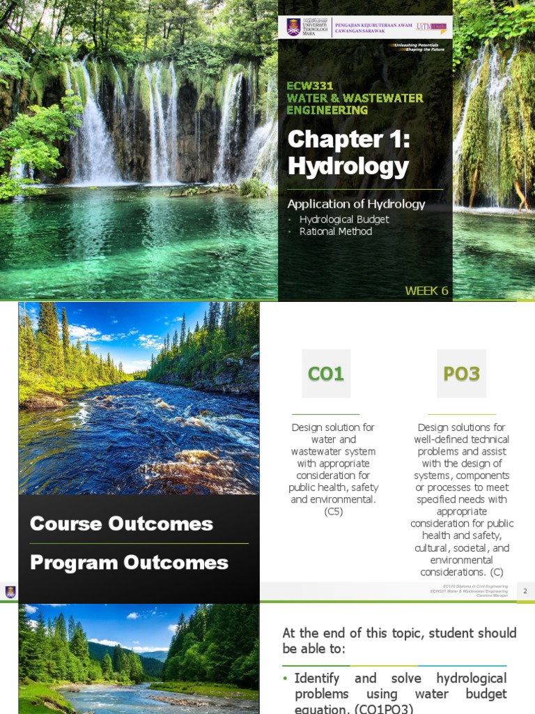 Wk6 Application of Hydrology 20224 | PDF | Stormwater | Storm Drain