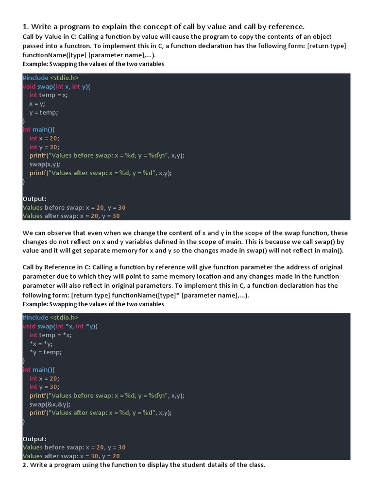 Week 10 Pdf Parameter Computer Programming Subroutine