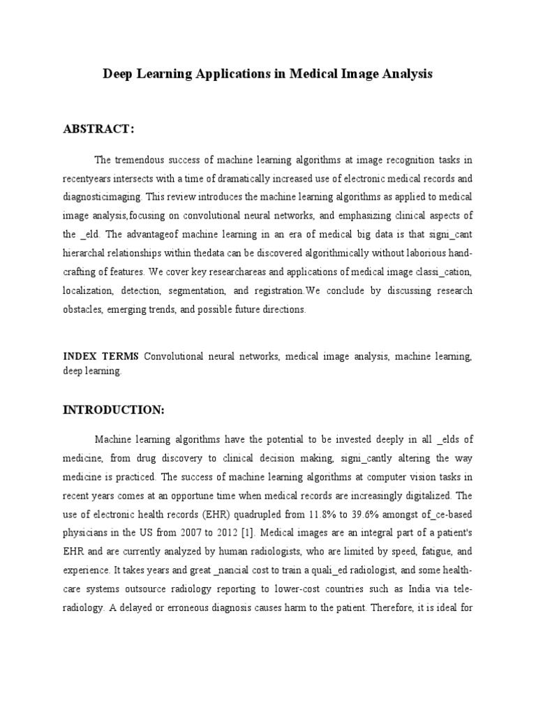 11 Deep Learning Applications In Medical Image Analysis Brain Tumor Pdf Electronic Health