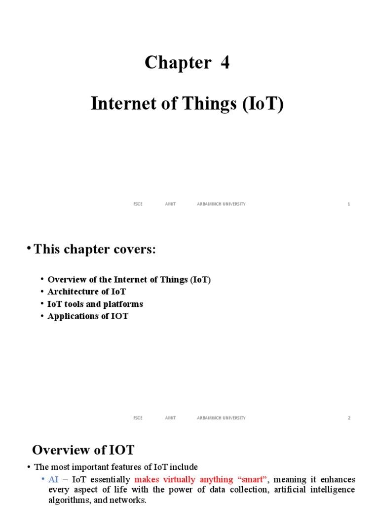 Chapter-4 Internet of Things | PDF | Internet Of Things | Home Automation