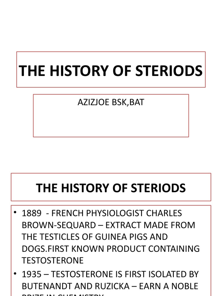 The History of Steriods | PDF | Medical Treatments | Endocrine System