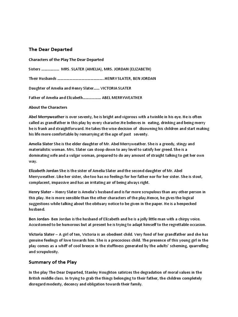 The Dear Departed | PDF