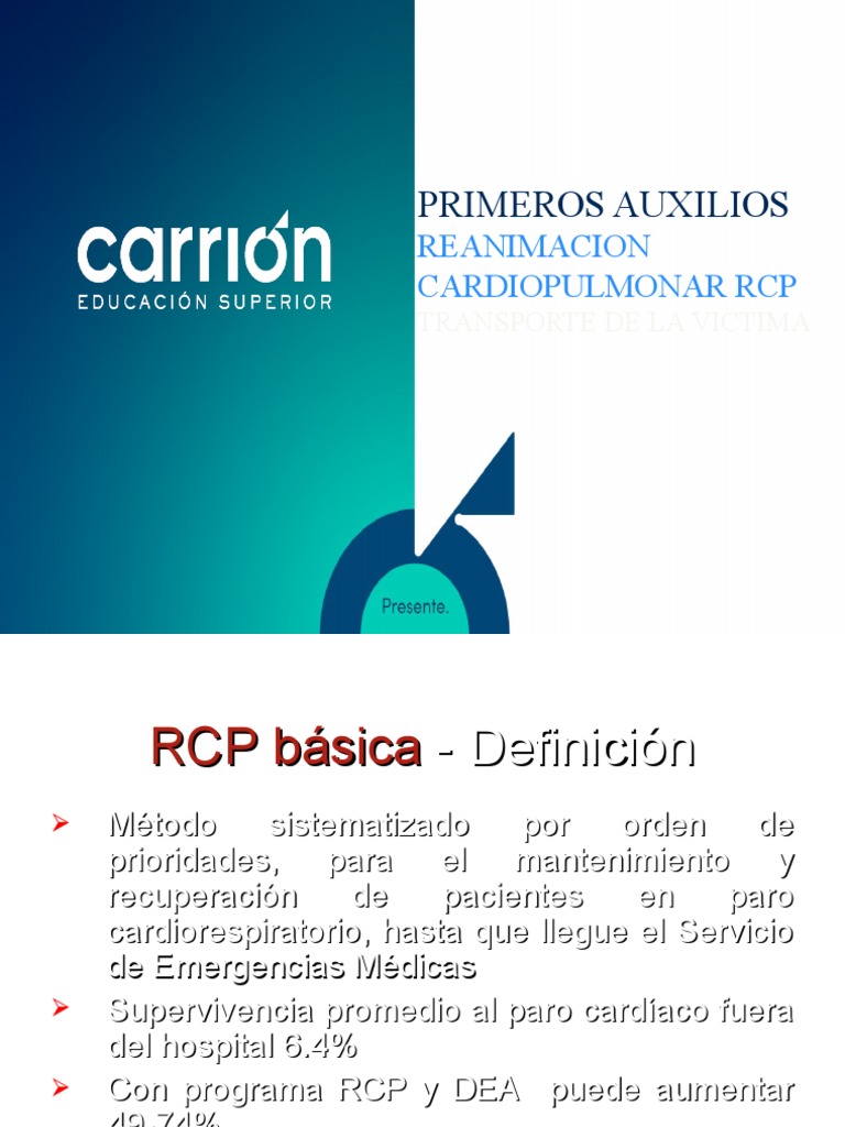 Reanimacion Cardiopulmonar | PDF | Reanimación cardiopulmonar | Especialidades Medicas