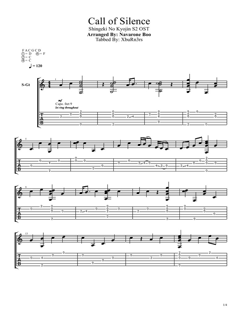 Call of Silence Tabs | PDF