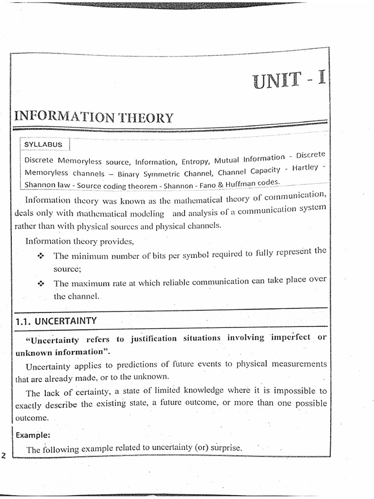 DC - Information Theory | PDF