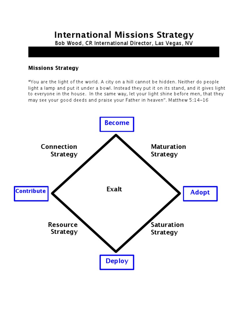 Celebrate Recovery Missions Strategy | PDF | Disciple (Christianity) | Goal