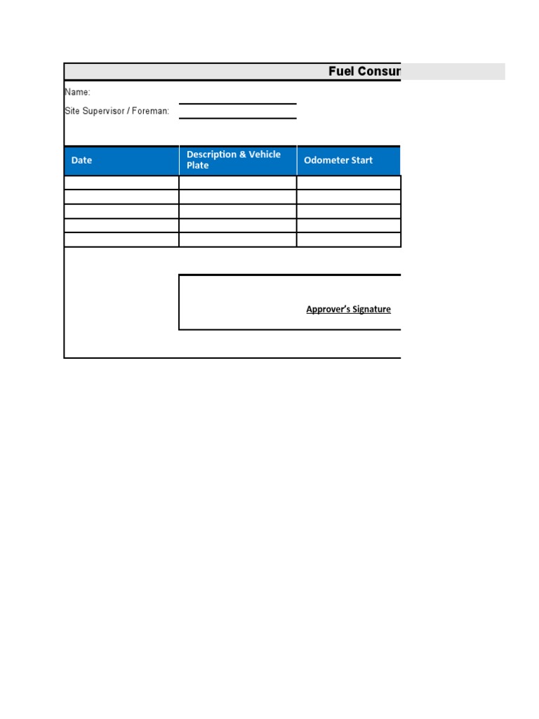 Fuel Log Book | PDF