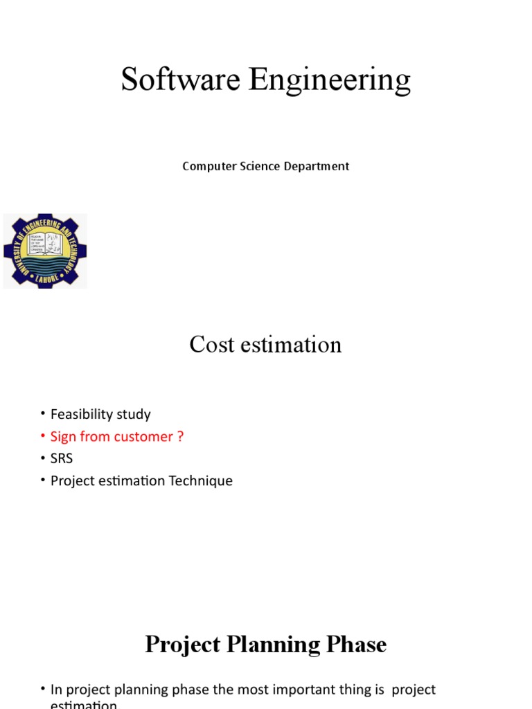 Cost Estimation Technique Pdf