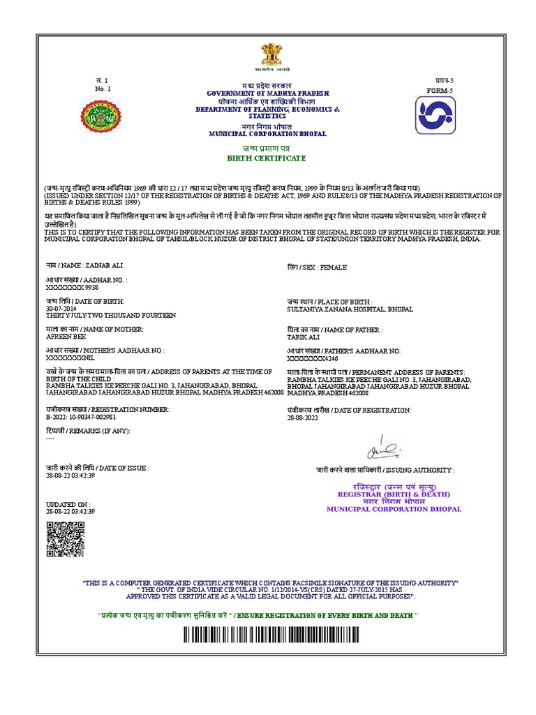 Civil Registration System | PDF