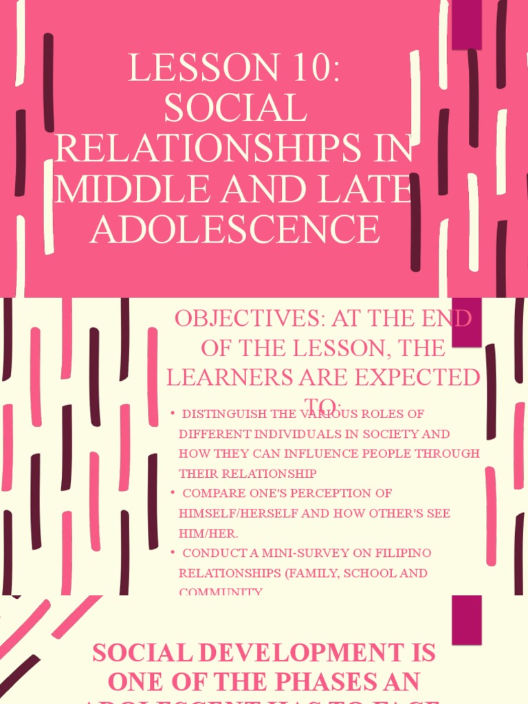 Module 10 Social Relationships in Middle and Late Adolescence | PDF ...