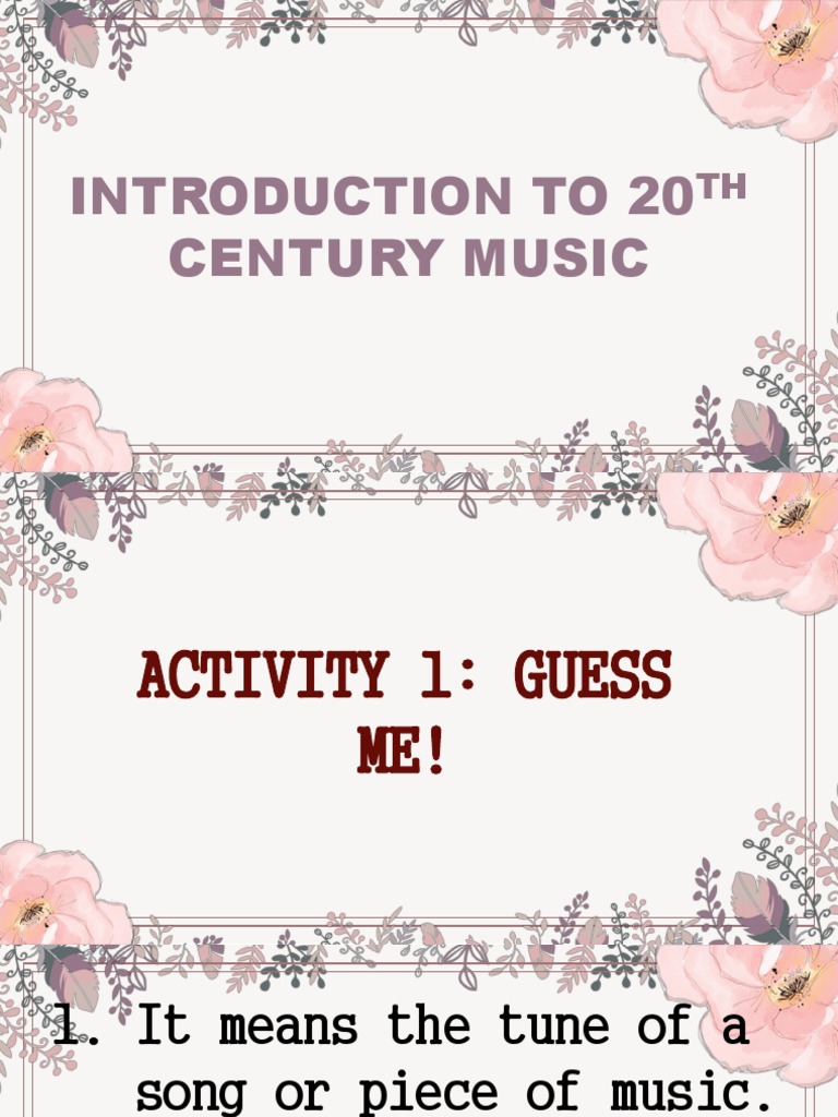Introduction To 20TH Century Music 2 | PDF | Rhythm | Harmony