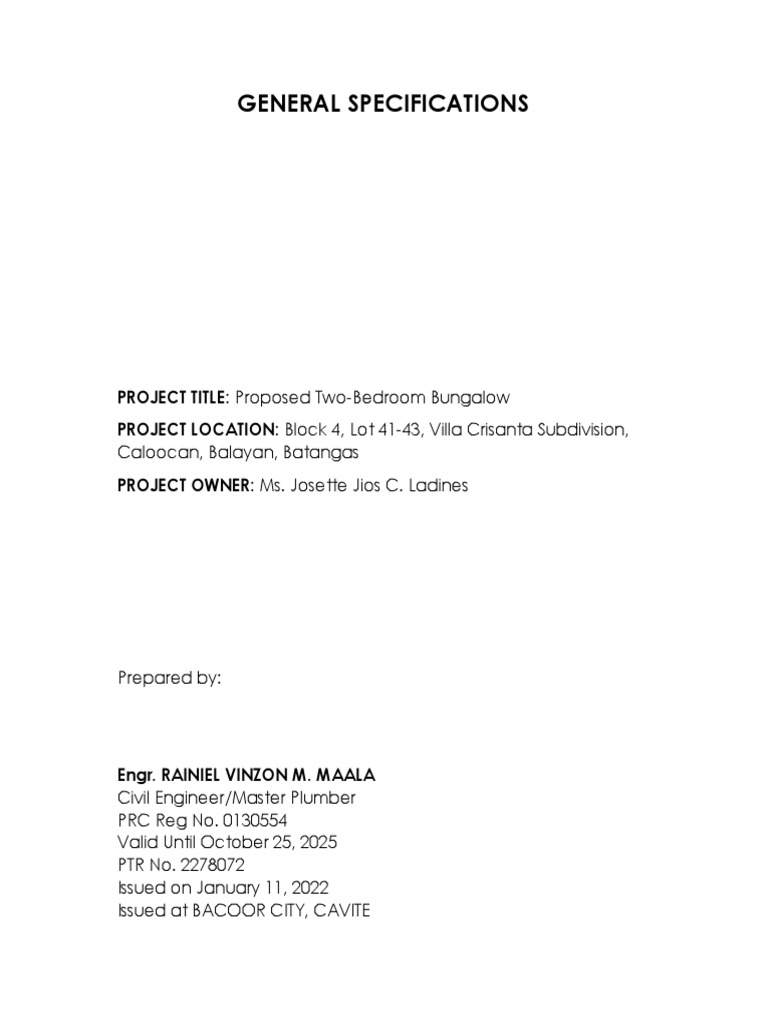 Sample Construction Specifications | PDF | Concrete | Construction Aggregate