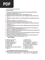 Biostatistics MCQs with Answers | PDF | Sensitivity And Specificity | Correlation And Dependence