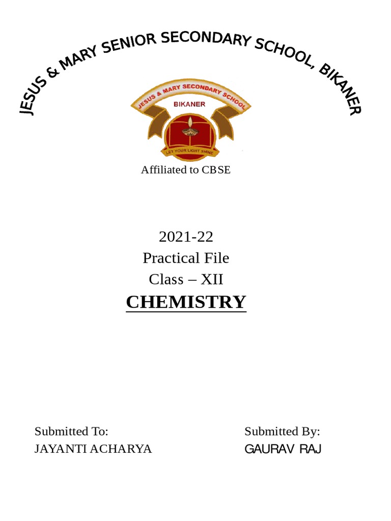 Chemistry Practical | PDF