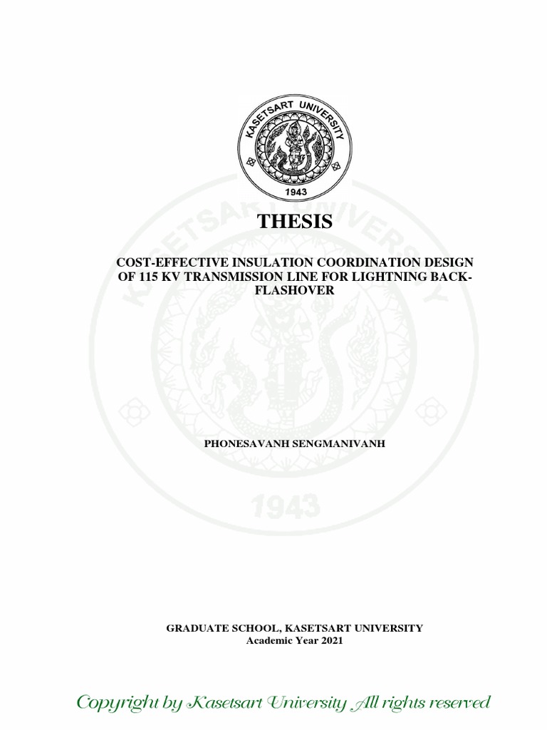 Thesis: Cost-Effective Insulation Coordination Design of 115 KV ...
