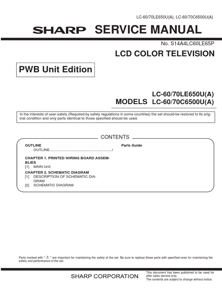 Lc60 70le650ua PWB Unit | PDF