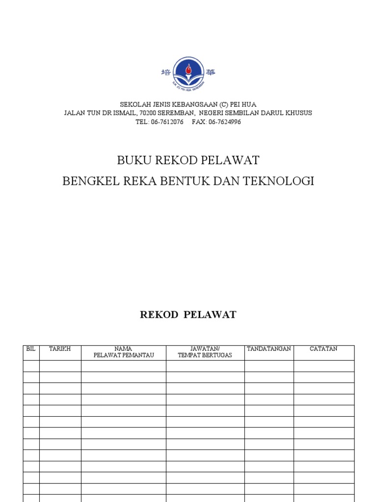 Buku Rekod Bengkkel RBT | PDF