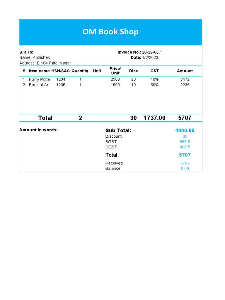 Stationery Bills | PDF