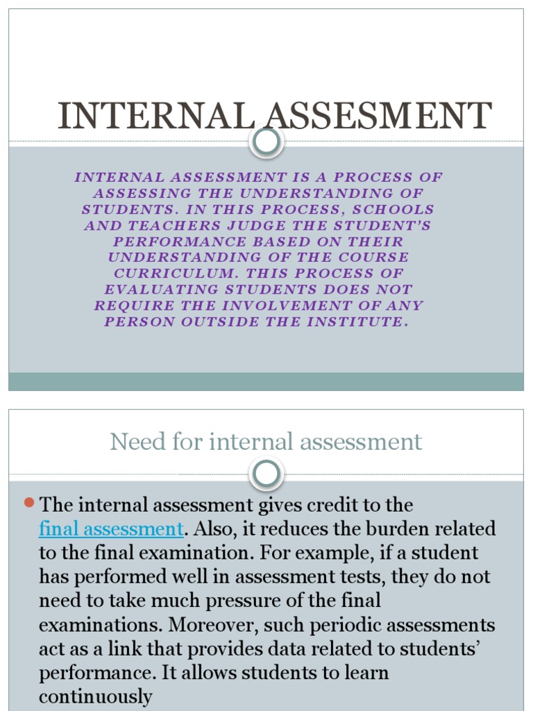 Internal Assessment | PDF