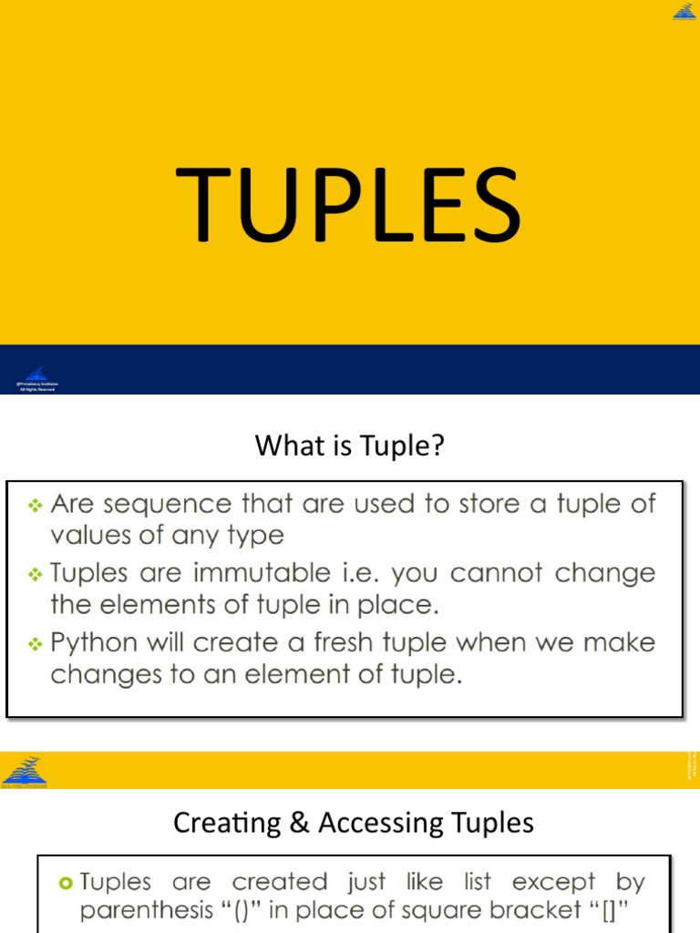 Tuples Pdf Computer Programming Software Development 4039