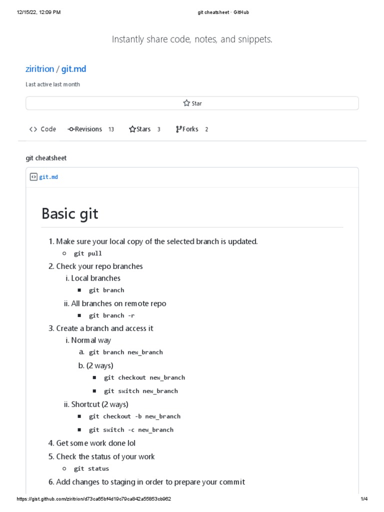 Git Cheatsheet GitHub | PDF | Operating System Families | Computer Engineering