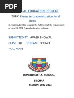 Physical Education Project Cover Page 1 | PDF