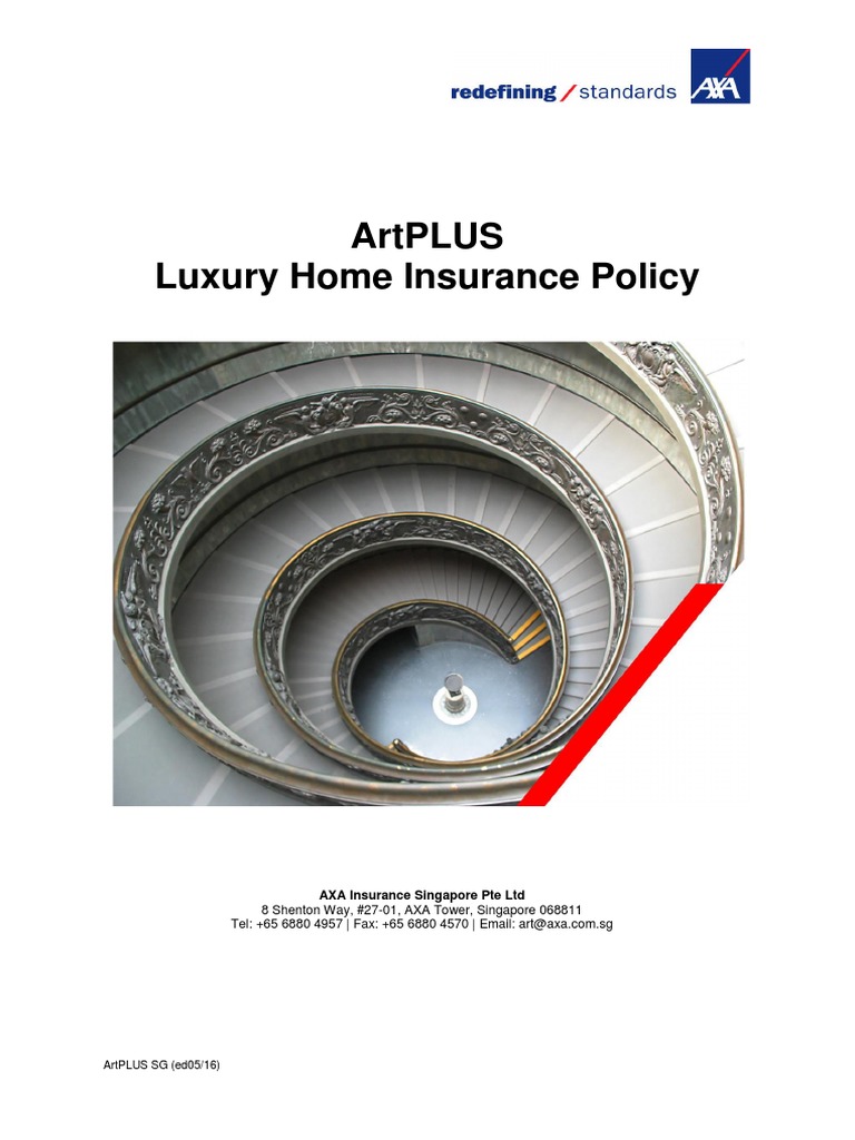 AXA ArtPLUS Luxury Home - Policy Wordings Updated 01062016 | PDF | Insurance | Credit Card