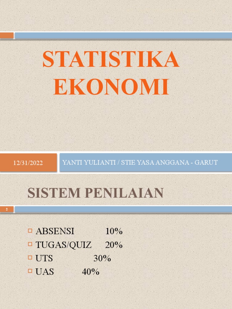 Pengantar Statistika dan Probabilitas | PDF