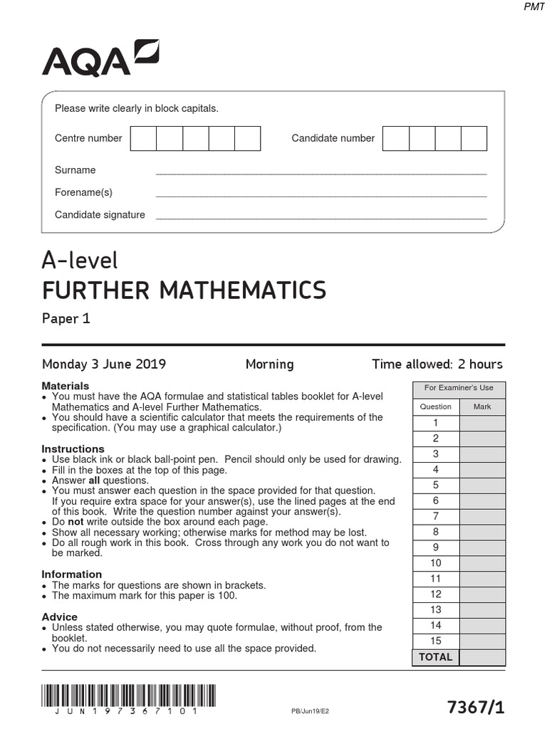 June 2019 QP | PDF | Mathematical Relations | Geometry