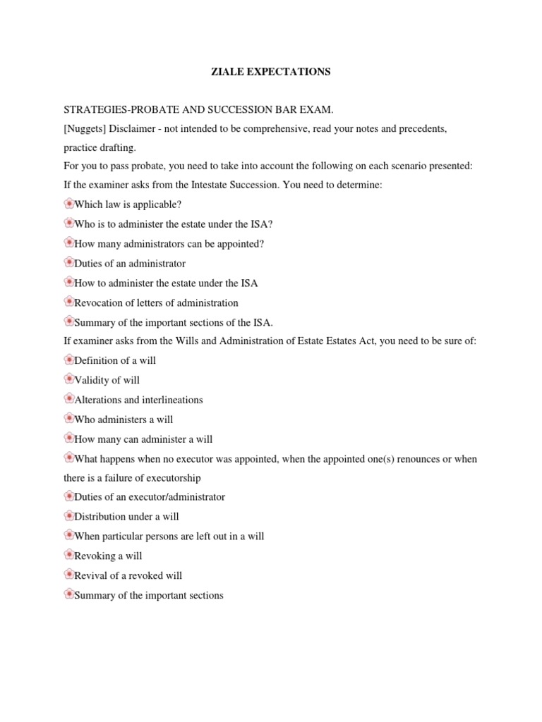 Ziale Expectations | PDF | Will And Testament | Probate