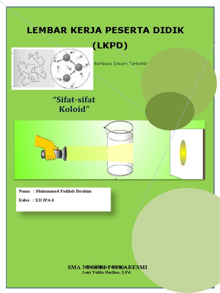 LKPD Sifat-Sifat Koloid Muhammad Fadilah Ibrahim | PDF