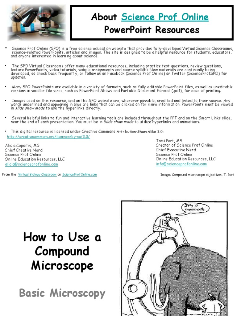 How To Use Microscope Biology PowerPoint | Download Free PDF ...