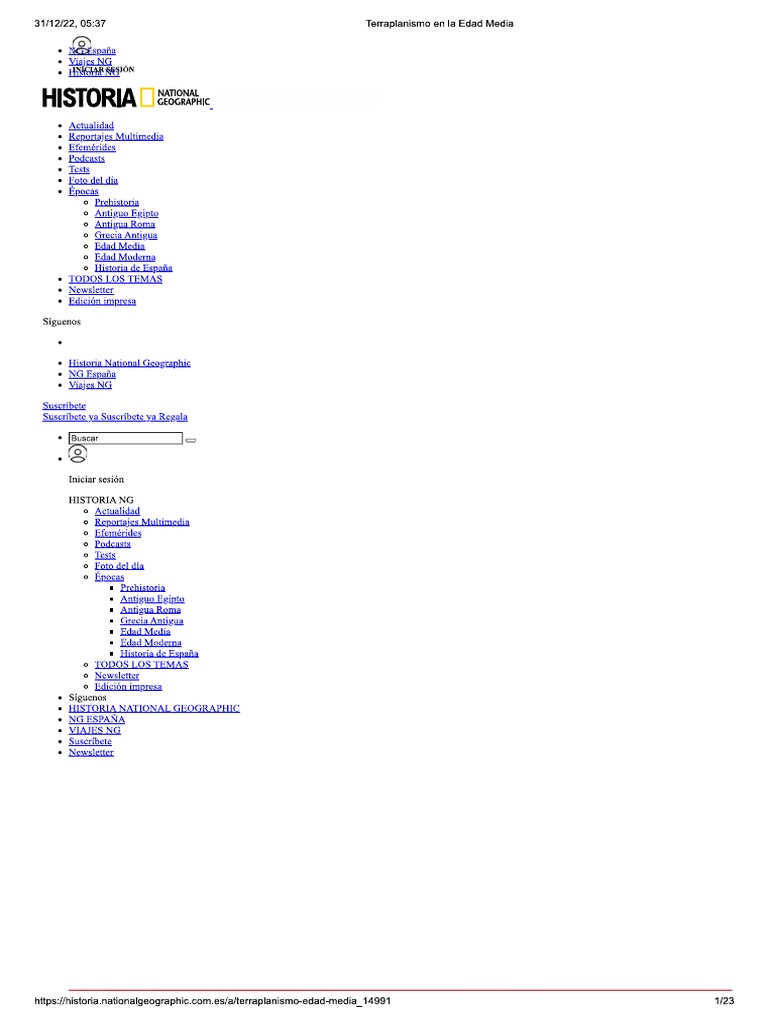 Terraplanismo en La Edad Media | PDF