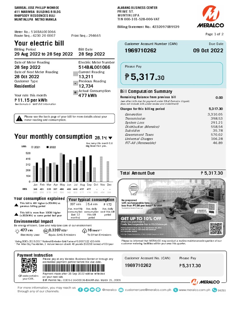 Your Electric Bill | PDF