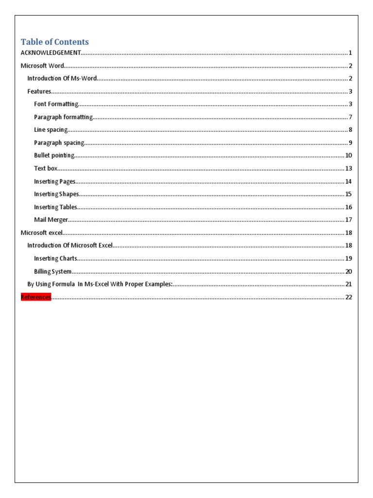 ACKNOWLEDGEMENT | PDF | Microsoft Excel | Microsoft Word