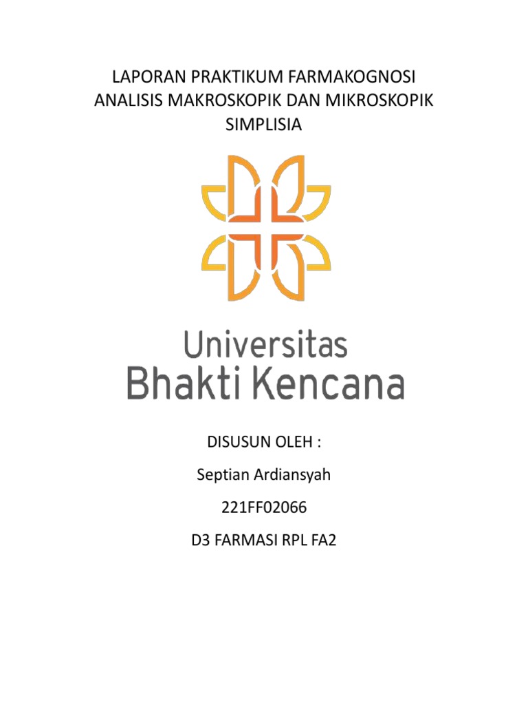 Praktikum Farmakognosi Simplisia | PDF