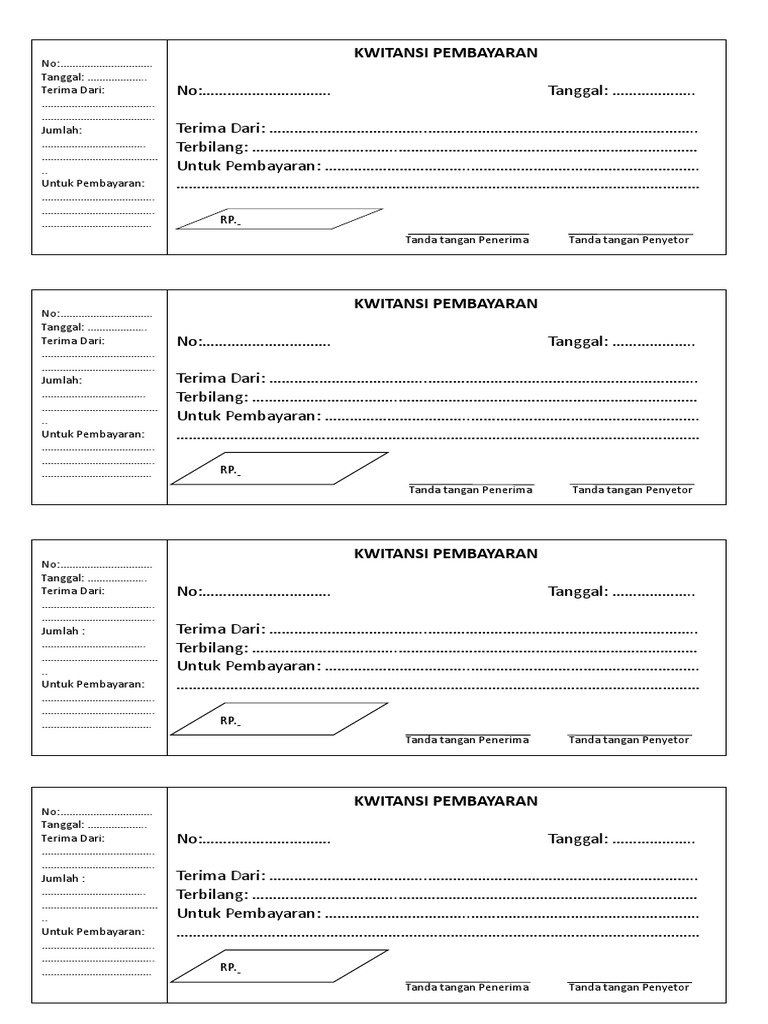 Kwitansi Kosong | PDF