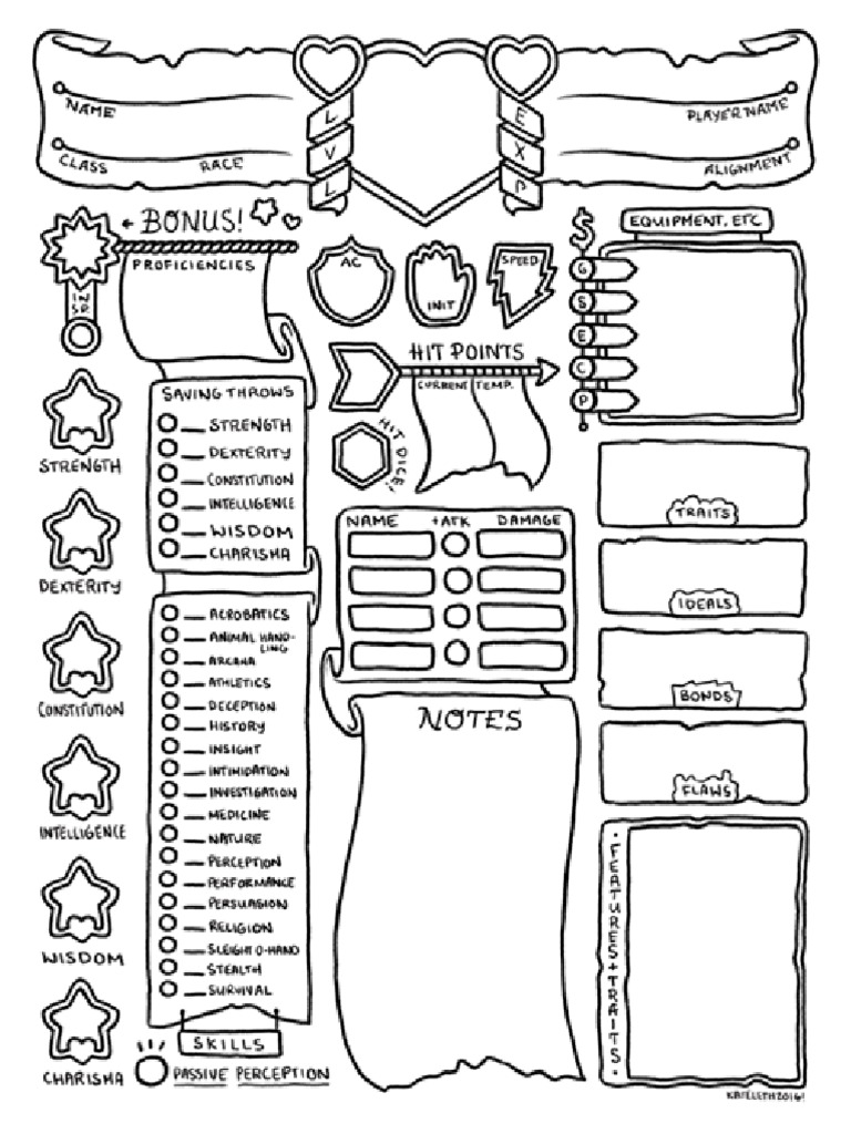 DND 5e Handwritten Sheet | PDF