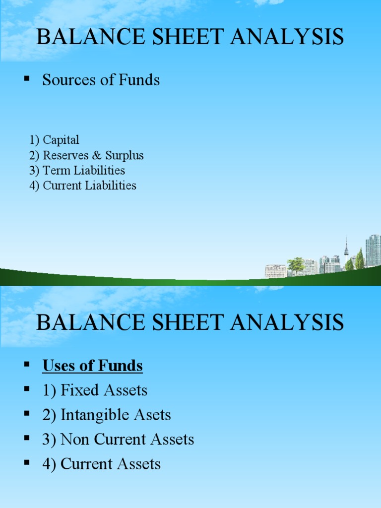 Balance Sheet Analysis PPT at Bec Doms B | PDF | Balance Sheet | Expense