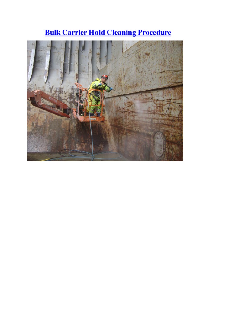 Bulk Carrier Hold Cleaning Guide | PDF | Ships | Materials