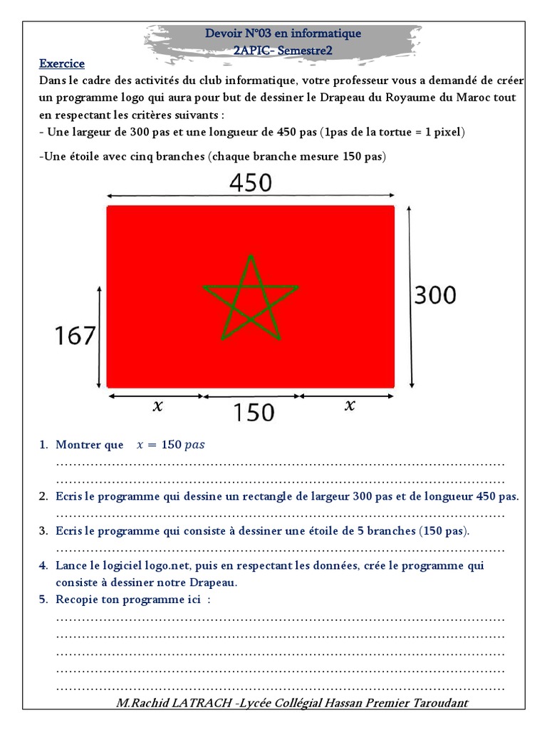 Devoir en Programmation Logo | PDF | Méthodes et références ...