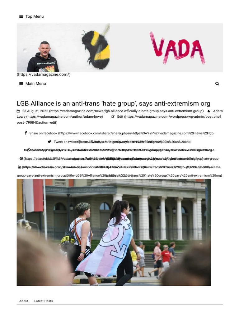 LGB Alliance Is An Anti-Trans Hate Group', Says Anti-Extremism Org - Vada Magazine | PDF | Lgbt ...