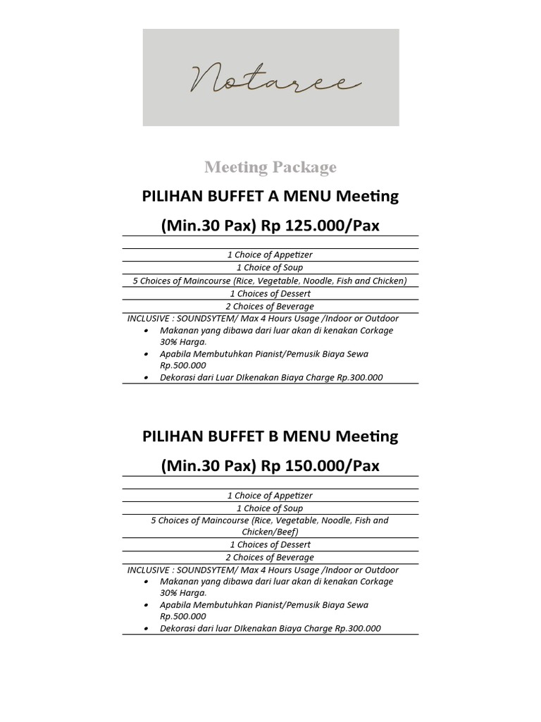 Meeting Package | PDF | Soup | Cooking