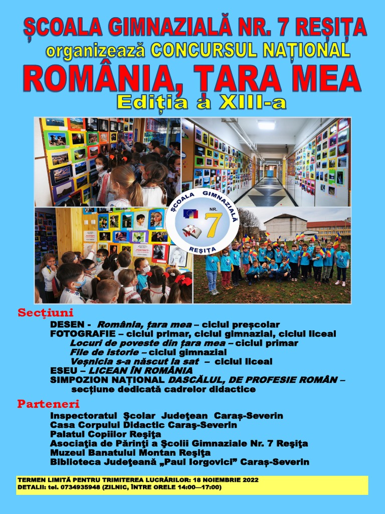 ROMANIA, TARA MEA 2022 - Material, Fisa, Protocol | PDF